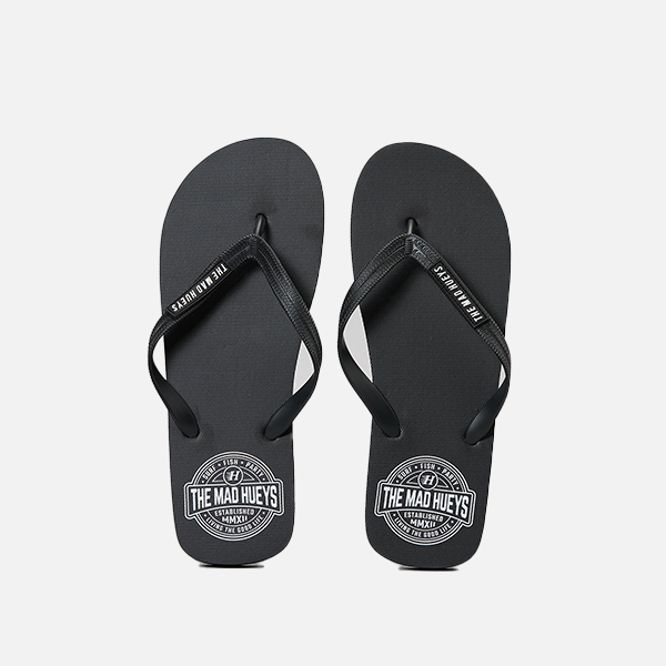 The Mad Huey's Hueys Life Jandals - Black | Propaganda Streetwear ...