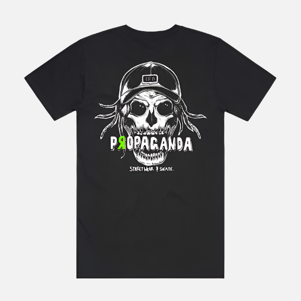 Propaganda Dread Skull Tee - Black | Propaganda Streetwear & Skate ...